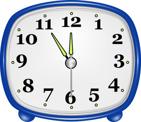 Table clock in on white background Royalty Free Vector Image