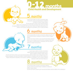 Baby growing up infographic Royalty Free Vector Image