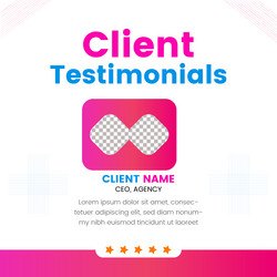 Client testomonial 2 Royalty Free Vector Image