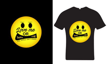 T-shirt design emoji Royalty Free Vector Image