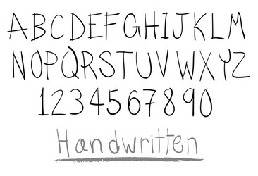 Hand made typeface alphabet sketch Royalty Free Vector Image