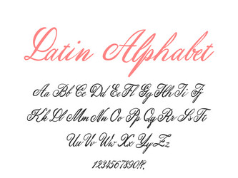 Latin alphabet classical calligraphy and lettering