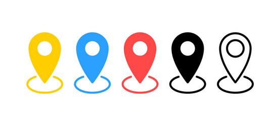 Location pin icon map place marker Royalty Free Vector Image