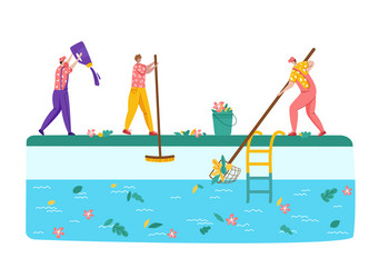 Blue inflatable swimming pool game pixel art Vector Image