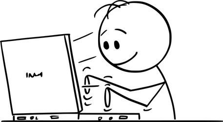 Computer imaging isolated cartoon Royalty Free Vector Image