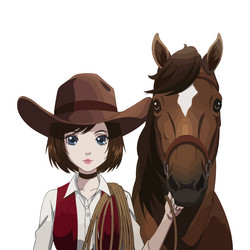 Cowboy stickers set clipart calculations Vector Image