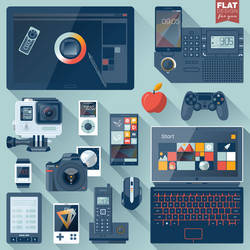 Flat design gadgets Royalty Free Vector Image - VectorStock