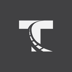 Letter t compass logo design Royalty Free Vector Image