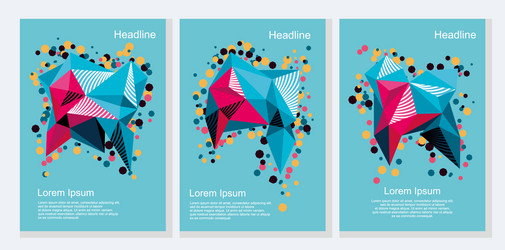 Modern geometry polygons design art for template Vector Image