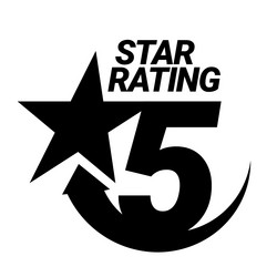 5 star rating five star symbol or emblem Vector Image