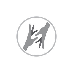 Check mark hand finger design logo Royalty Free Vector Image