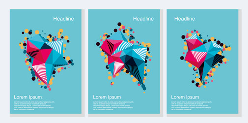 Modern geometry polygons design art for template Vector Image