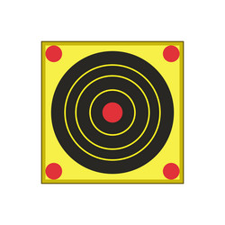 Game shooting target cartoon Royalty Free Vector Image