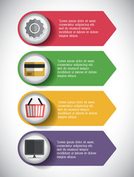 Infographic step office icon graphic Royalty Free Vector