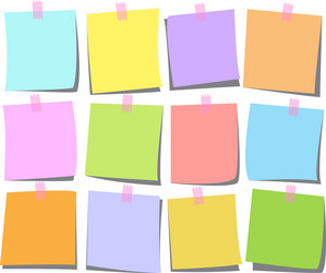 Post it note paper Royalty Free Vector Image - VectorStock