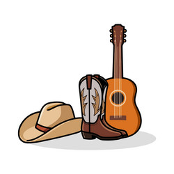 Cowboy stickers set clipart calculations Vector Image