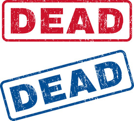 Dead text rubber stamp Royalty Free Vector Image