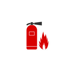 Fire extinguisher logo Royalty Free Vector Image