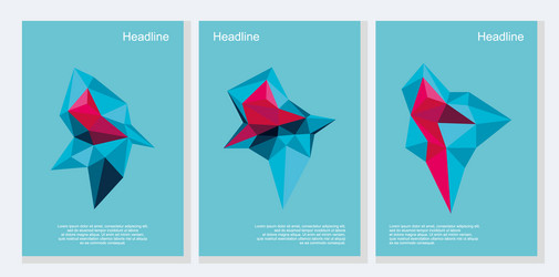 Modern geometry polygons design art for template Vector Image