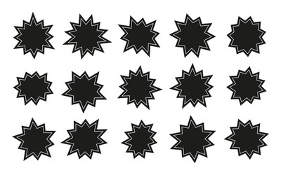 Star burst stickers set Royalty Free Vector Image