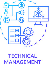 Technical management concept icon Royalty Free Vector Image