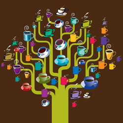 Coffee beans tree Royalty Free Vector Image - VectorStock