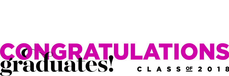 Congrats card congratulations graduates 2018 logo Vector Image