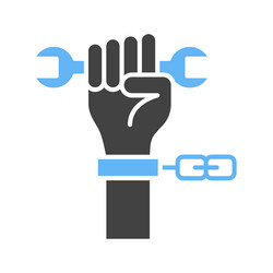 Forced labour icon image Royalty Free Vector Image