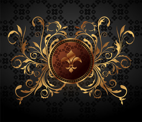 Royal golden frame for design Royalty Free Vector Image