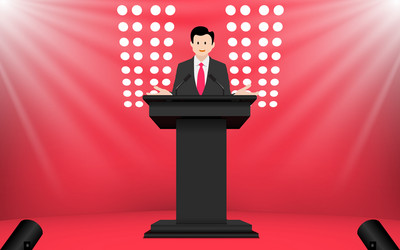 Man at Podium Vector Images (over 7,600)