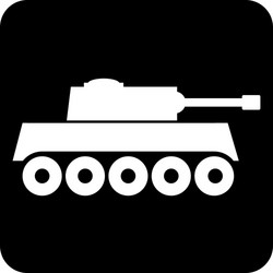 Panzer sign icon Royalty Free Vector Image - VectorStock