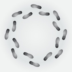 Conceptual step by footprint Royalty Free Vector Image