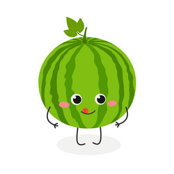Crying watermelon mascot cartoon character Vector Image