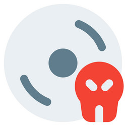 Disc corrupted by malicious software Royalty Free Vector