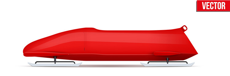Classic bobsled for two athletes top view Vector Image