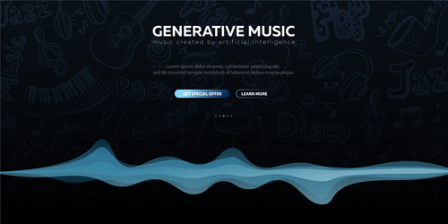 Generative music music created ai Royalty Free Vector Image