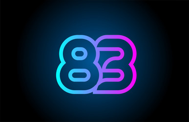 Pink line 69 number logo icon design creative Vector Image