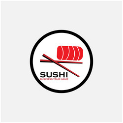 Shusi design logo restaurant Royalty Free Vector Image