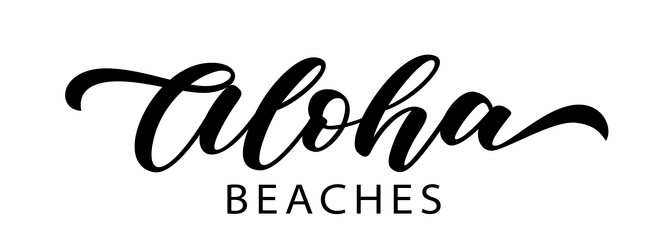 Aloha lettering design hawaiian Royalty Free Vector Image
