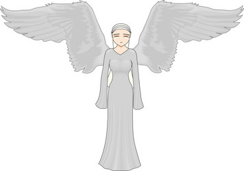 Anime Girl With Angel Wings Base