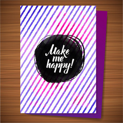 Calligraphy grunge flyer watercolor brush Vector Image