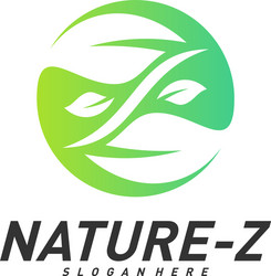 Nature z logo design initial template Royalty Free Vector