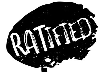 Ratified rubber stamp Royalty Free Vector Image