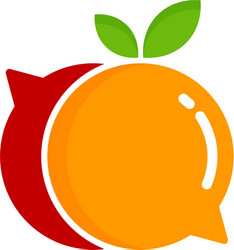 Mango logo flat design Royalty Free Vector Image