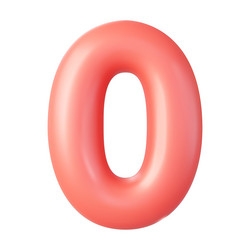 3d number 9 nine number sign red color Royalty Free Vector
