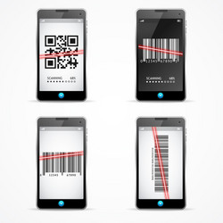 Smartphone with qr code scanner mobile app Vector Image
