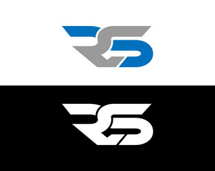 Editable letter rs abstract logo design Royalty Free Vector