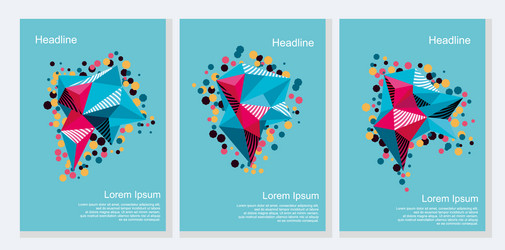 Modern geometry polygons design art for template Vector Image