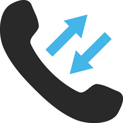 Telephone talking flat pictograph Royalty Free Vector Image