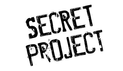 Secret project rubber stamp Royalty Free Vector Image